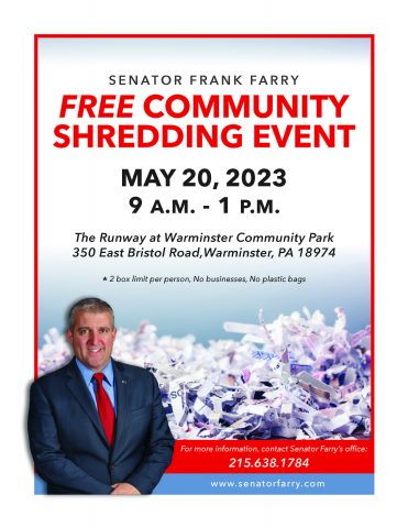 Community Shredding Event sponsored by State Senator Frank Farry ...