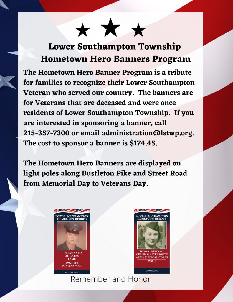 Hometown Hero Banner Program - Lower Southampton Township
