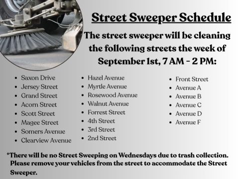 Street Sweeper Schedule for Week of September 1st - Lower Southampton ...